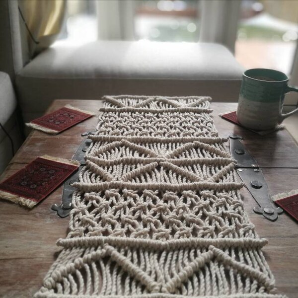 Macrame Runner - Etsy UK