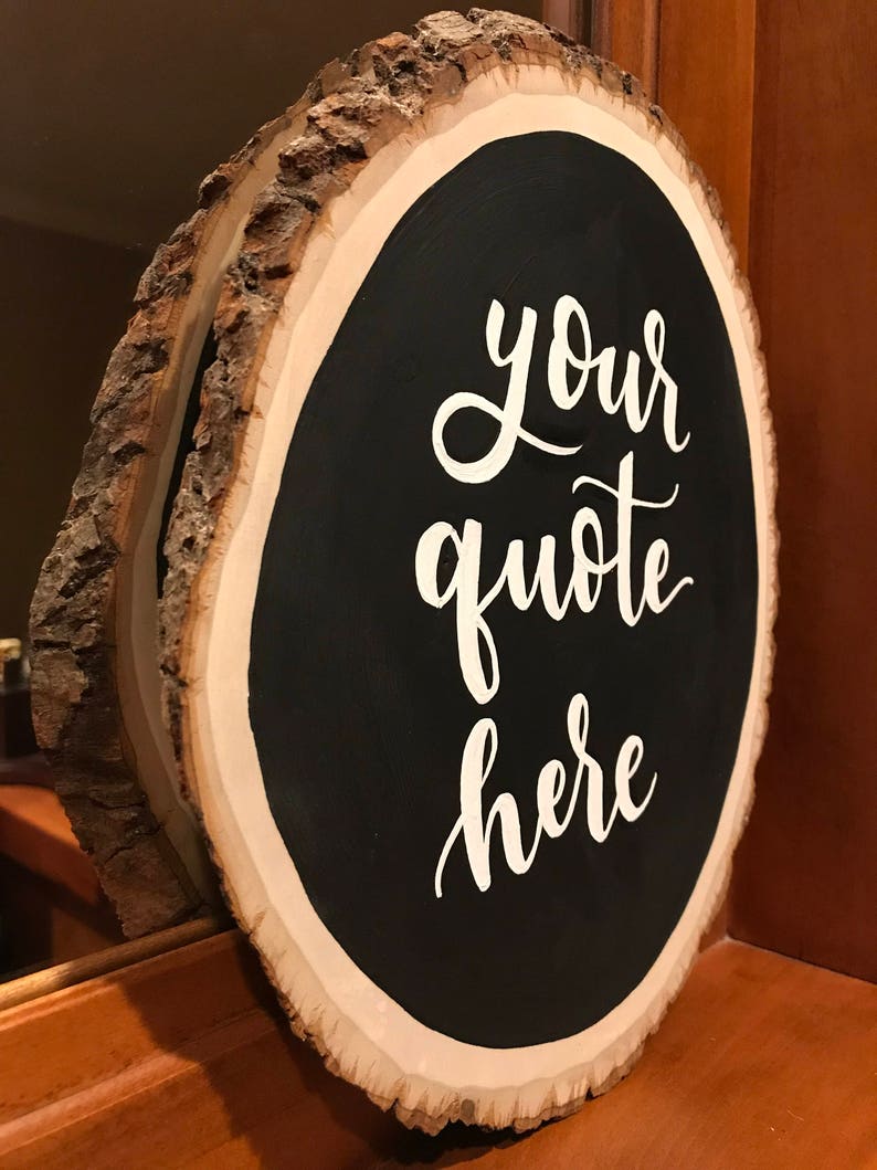 Custom Painted Wood Slice Sign, Round Wood Sign, Basswood Plaque Wood ...