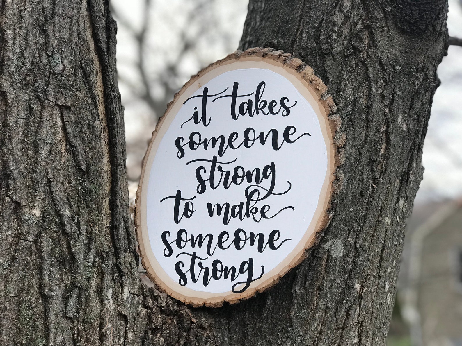 Custom Painted Wood Slice Sign, Round Wood Sign, Basswood Plaque Wood ...