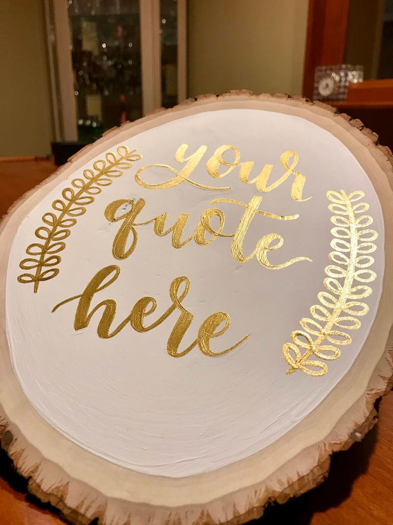 Custom Painted Wood Slice Sign, Round Wood Sign, Basswood Plaque Wood ...