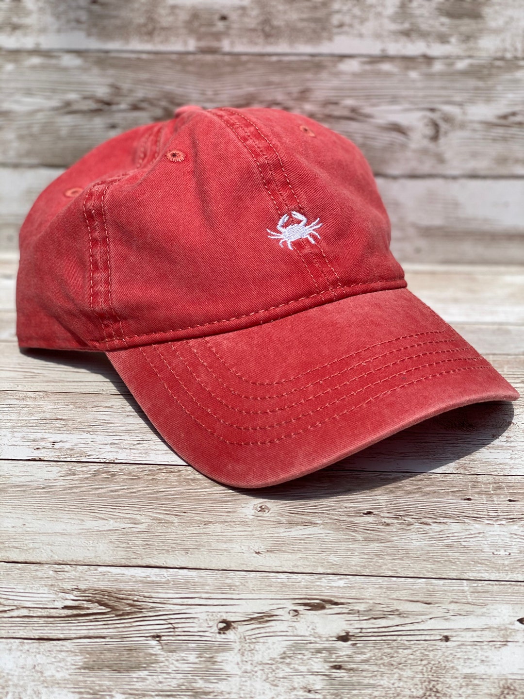 Small Crab Hat | Embroidered Crab Baseball Cap | Monogrammed Hat ...