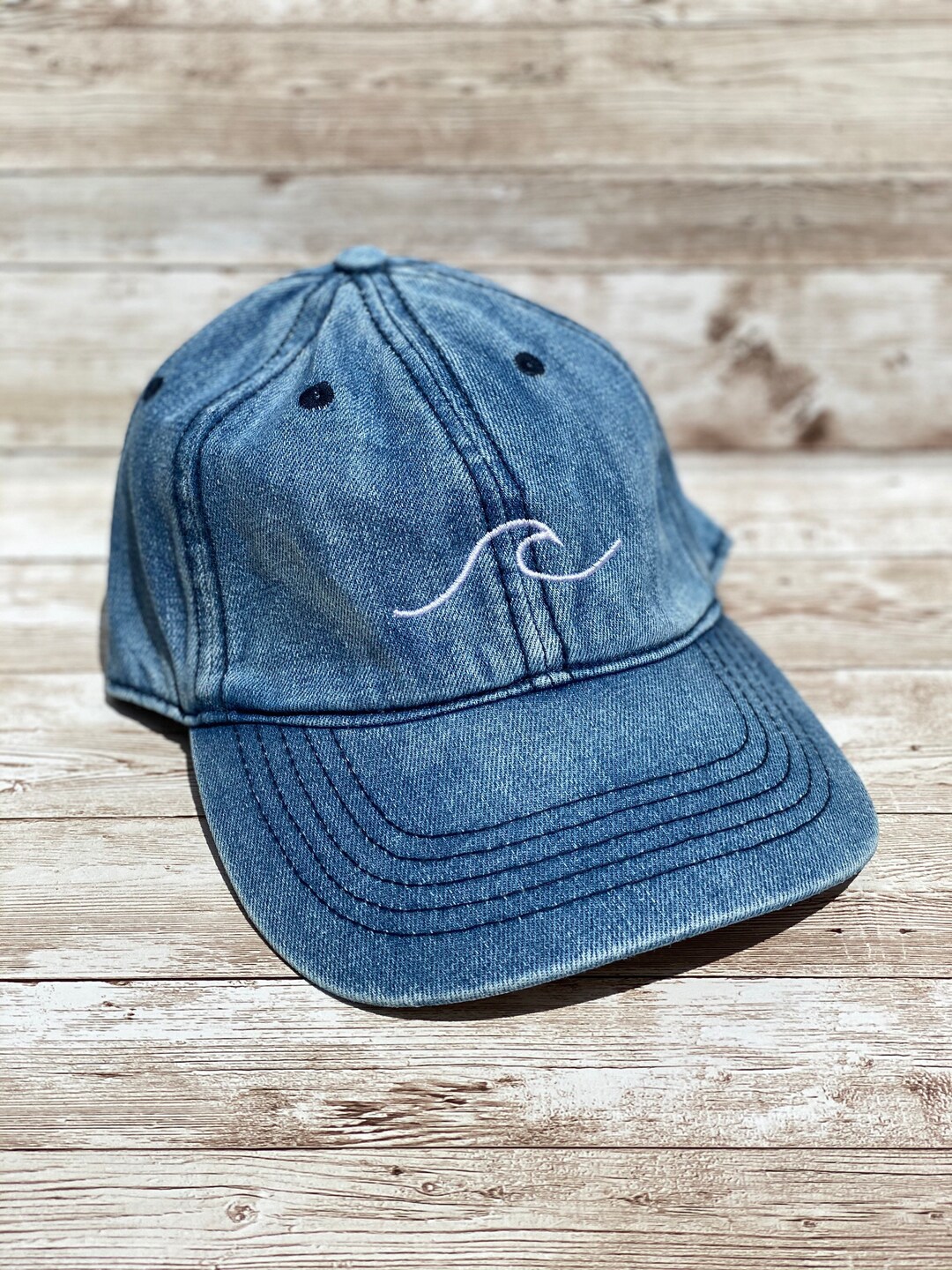 Embroidered Baseball Cap | Wave Hat | Woman’s Hat | Monogrammed Hat ...