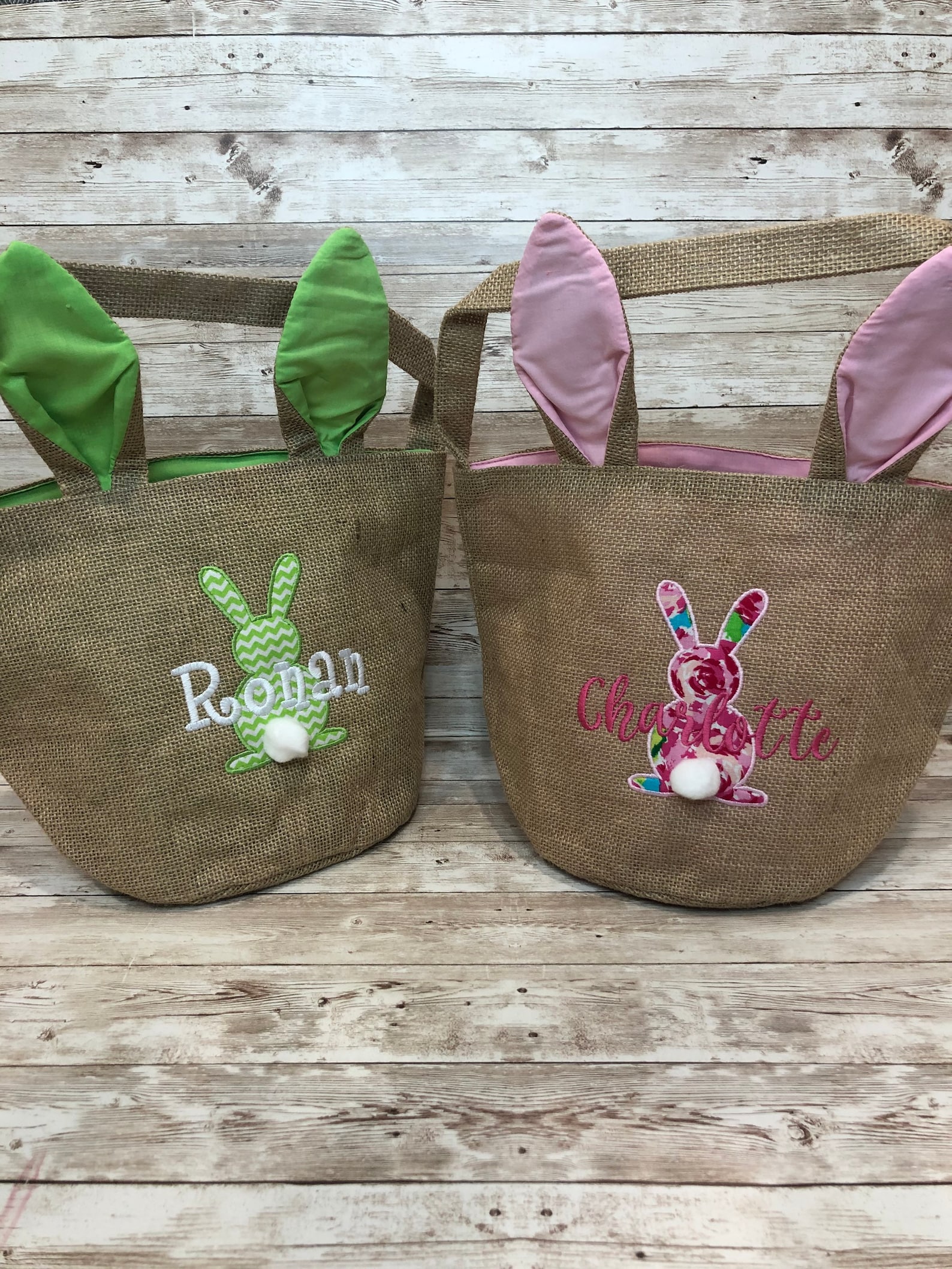 Personalized Easter Basket Easter Bunny Basket Monogrammed - Etsy