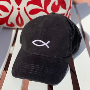 Embroidered Jesus Fish Baseball Cap Christian Hat Custom - Etsy