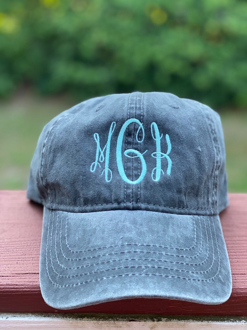 Monogrammed Hats for Women Faded Baseball Cap Bridesmaid - Etsy