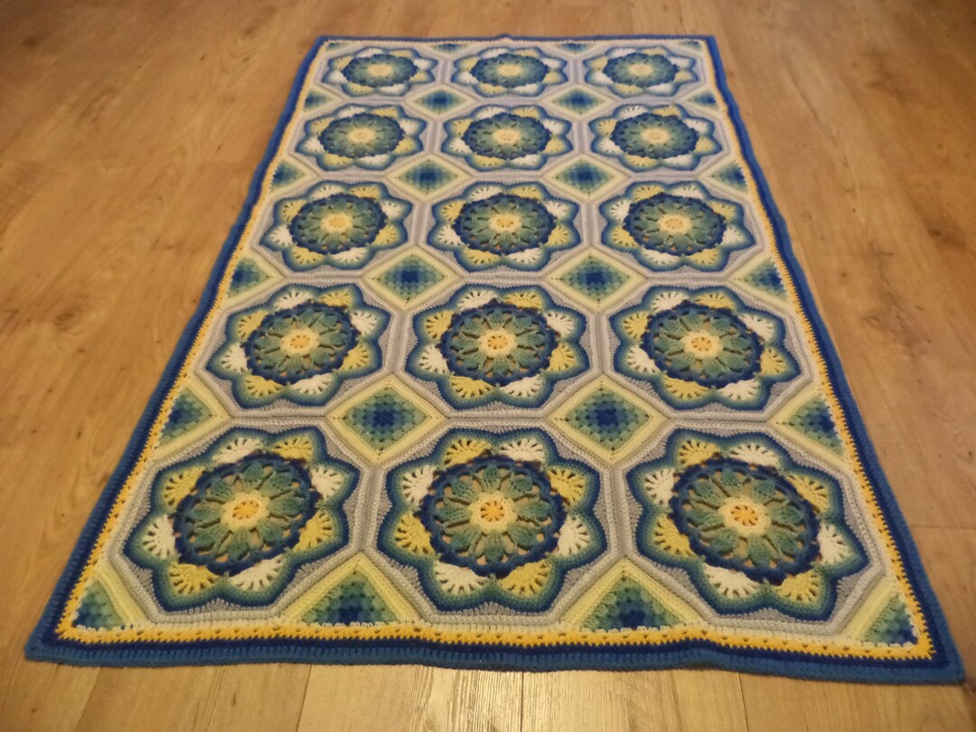 Persian Tile Crocheted Afghan - Etsy