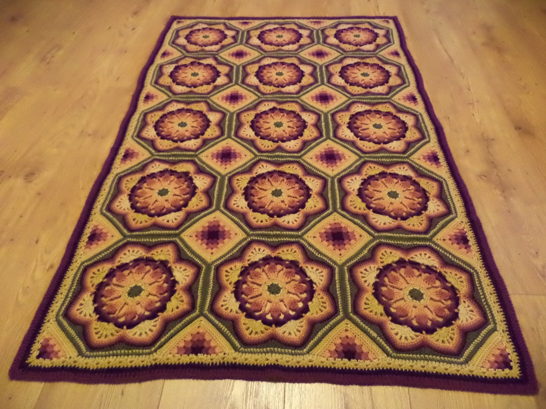 Persian Tile Crocheted Afghan - Etsy