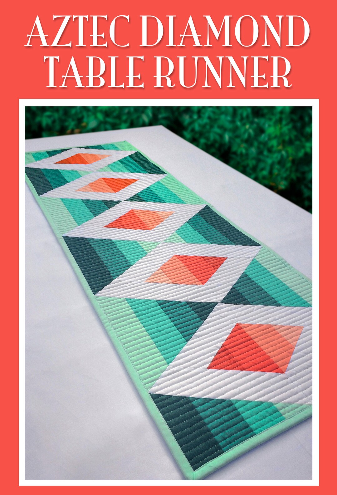 Aztec Diamond Table Runner, Krista Moser, Cut Loose Press, Quilted ...