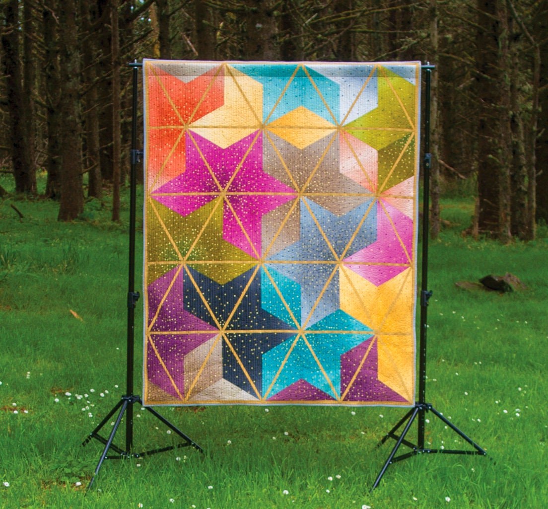 Ombre Blossoms, Krista Moser Patterns, Modern Quilt Pattern, Use Large ...