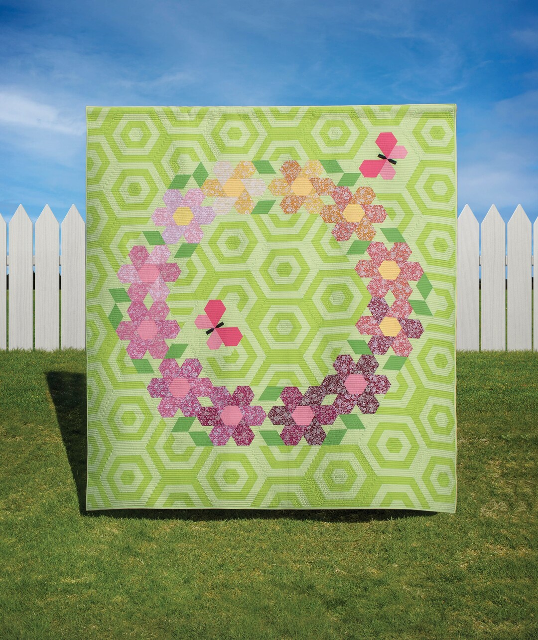 Flutterby Frolic, Krista Moser Modern Quilt Pattern, Butterfly, Flowers ...