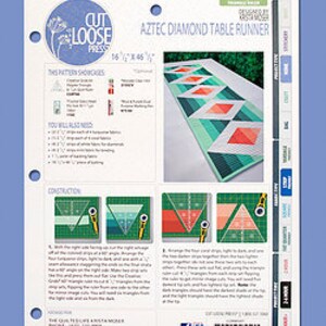 Aztec Diamond Table Runner, Krista Moser, Cut Loose Press, Quilted ...