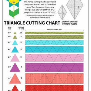 Quilting Ruler, 60 Degree Diamond MINI Ruler, Creative Grids, Krista ...