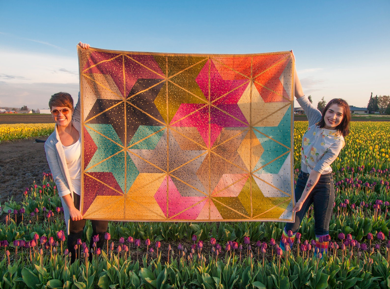 Ombre Blossoms, Krista Moser Patterns, Ombre Quilt Pattern, Large 60 ...