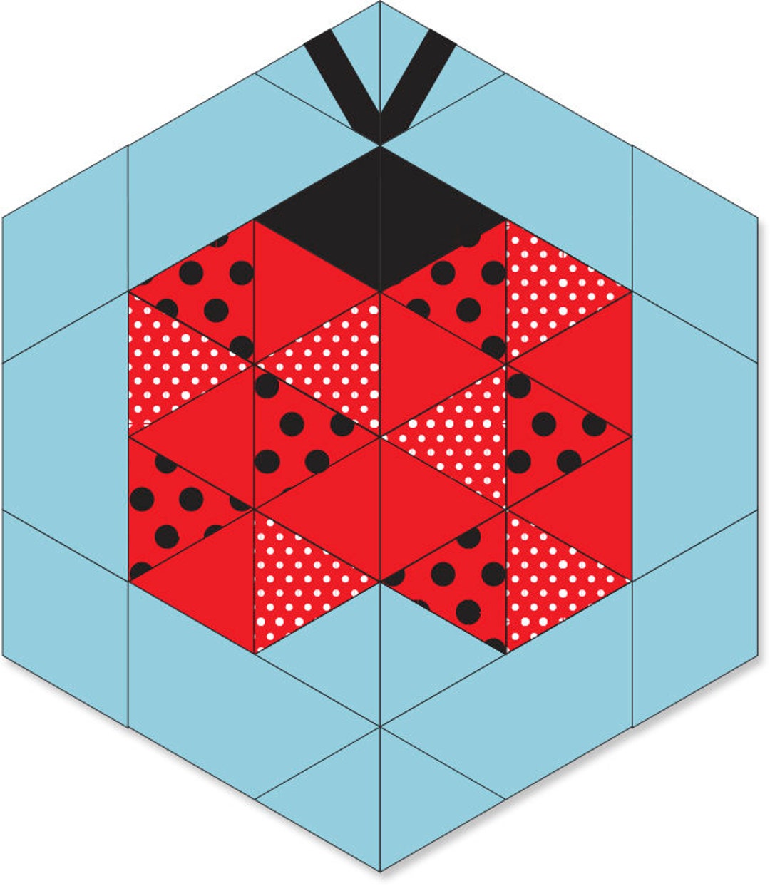 Ladybug Block, Krista Moser Patterns, Blossoms, Uses 60 Degree Diamond ...