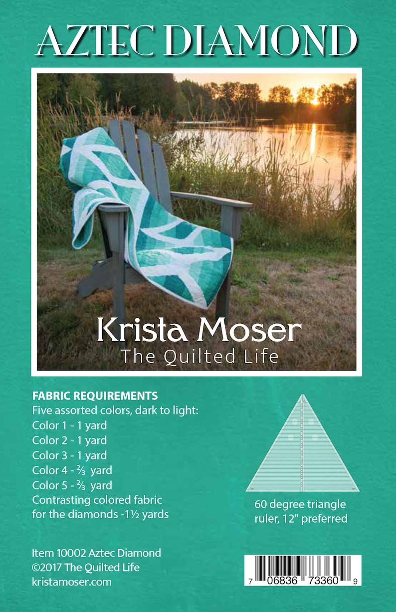 Aztec Diamond Krista Moser Modern Quilt Pattern, 60 Degree Triangle ...