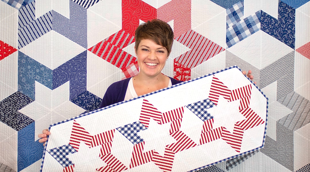 Hollow Star Table Runner, Krista Moser Modern Quilt Pattern, Cut Loose ...