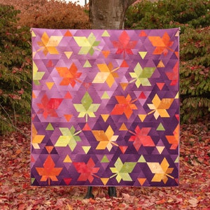 Fall Foliage, Krista Moser Modern Quilt Pattern, Uses 60 Degree Diamond ...