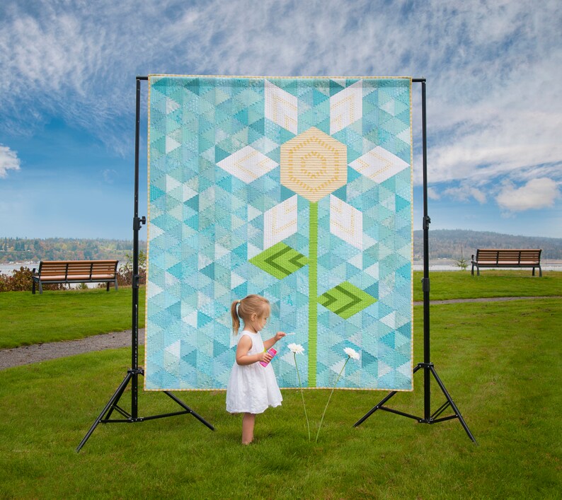 Big Sky Bloom, Krista Moser Patterns, Modern Quilt Pattern, Daisy ...