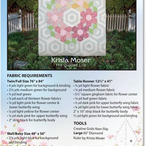 Flutterby Frolic, Krista Moser Modern Quilt Pattern, Butterfly, Flowers ...