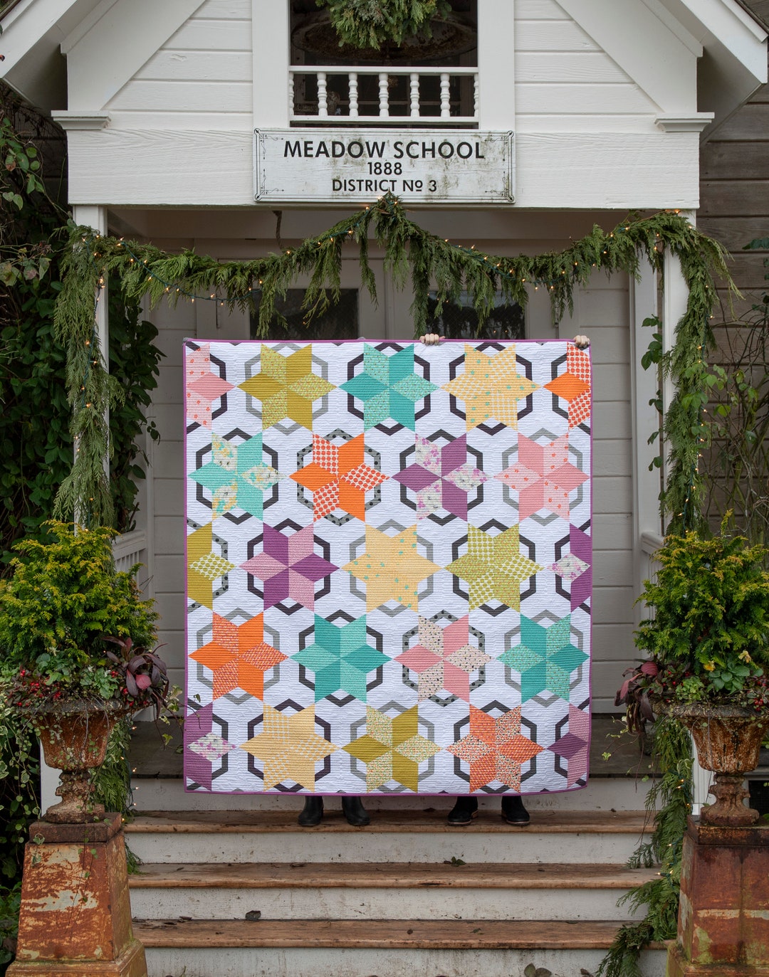 Vintage Windmill Krista Moser Modern Quilt Patterns, Uses 60 Degree ...