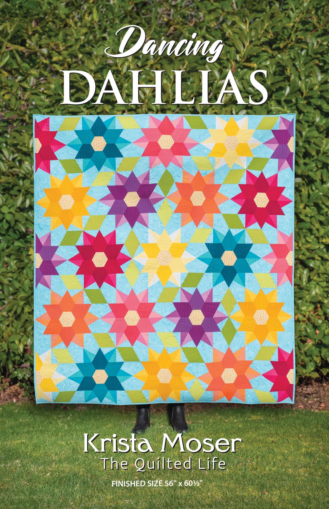 Dancing Dahlias, Krista Moser Modern Quilt Pattern, Uses 60 Degree ...