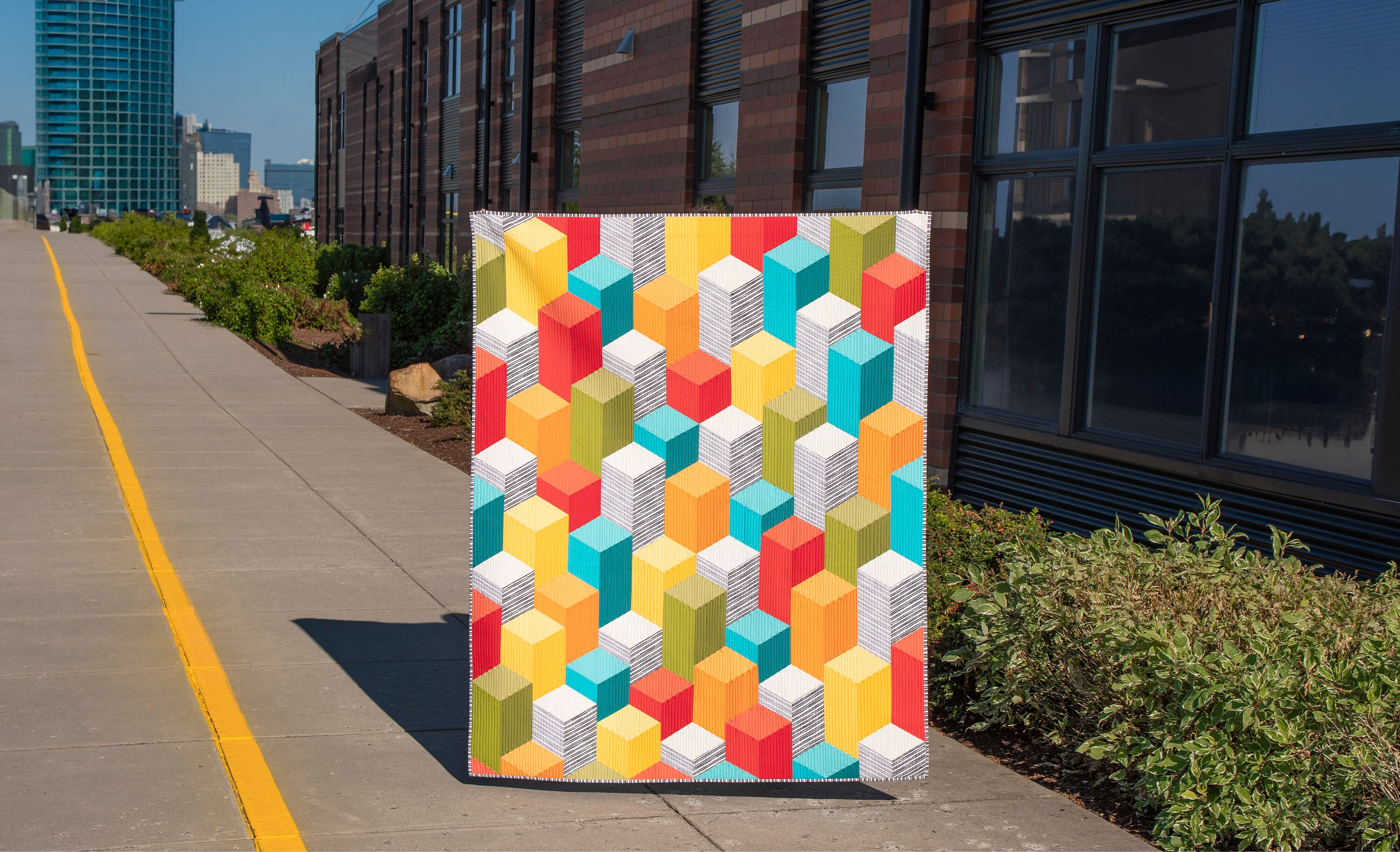 1611 Union Street, Krista Moser Modern Quilt Pattern, 3D Pattern, Large ...