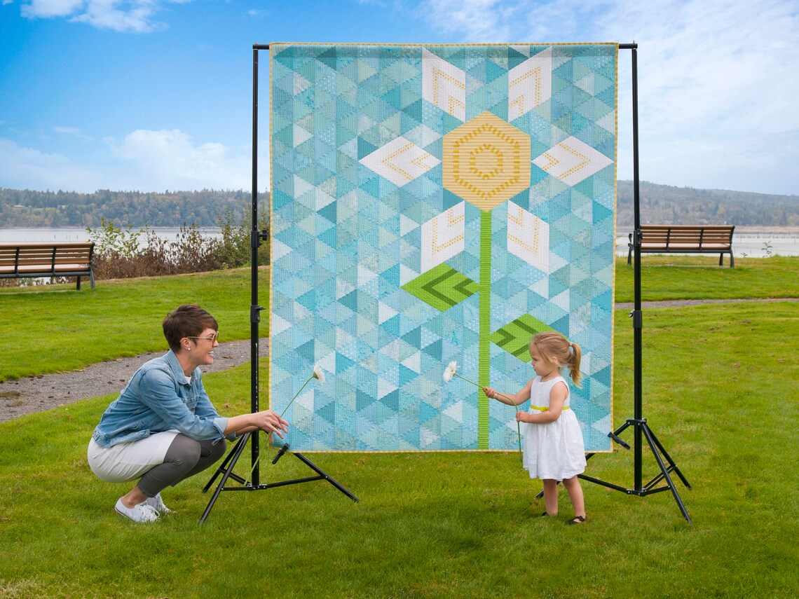 Big Sky Bloom, Krista Moser Patterns, Modern Quilt Pattern, Daisy ...