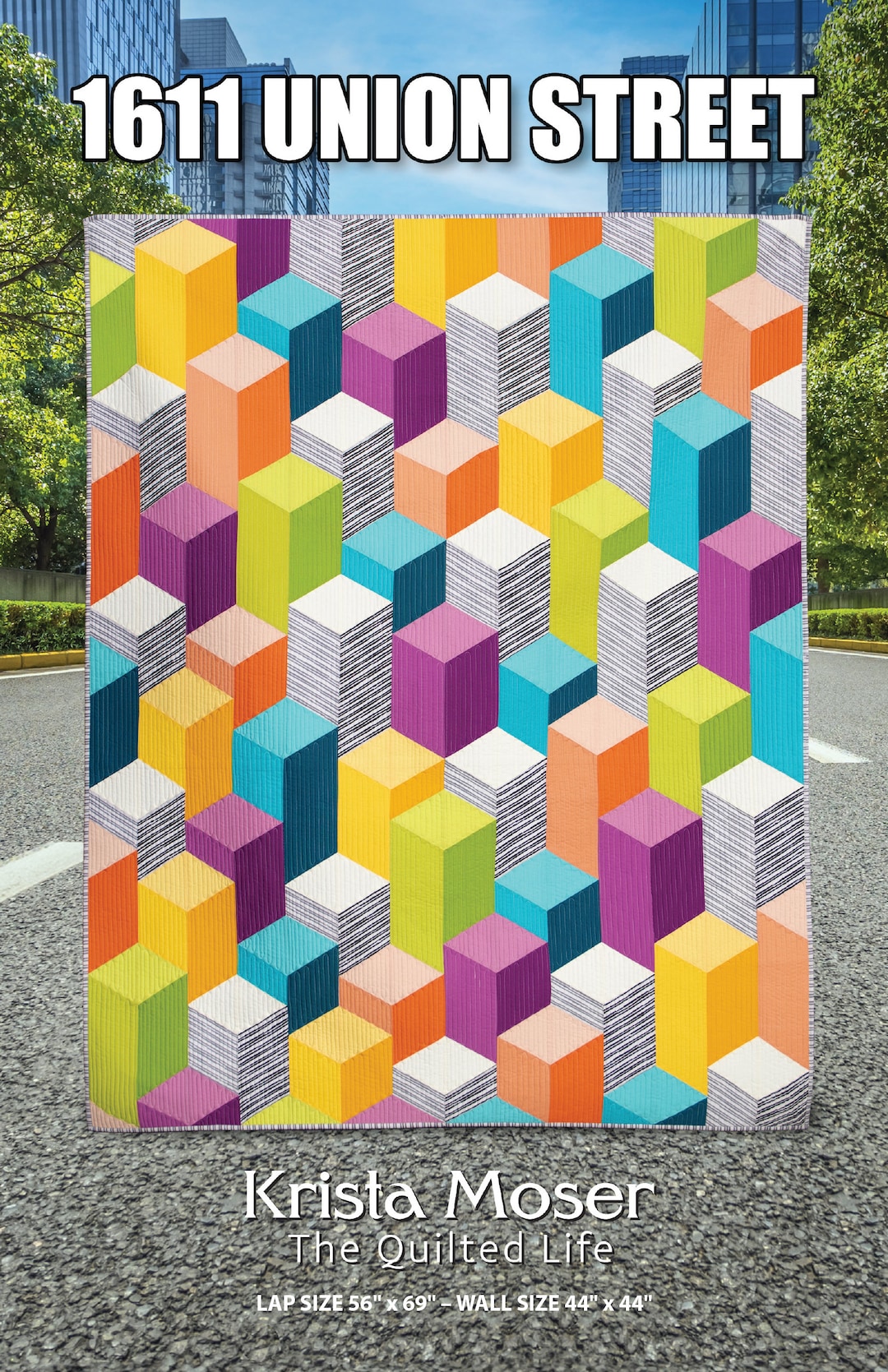 1611 Union Street, Krista Moser Modern Quilt Pattern, 3D Pattern, Large ...