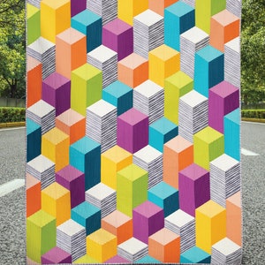 1611 Union Street, Krista Moser Modern Quilt Pattern, 3D Pattern, Large ...