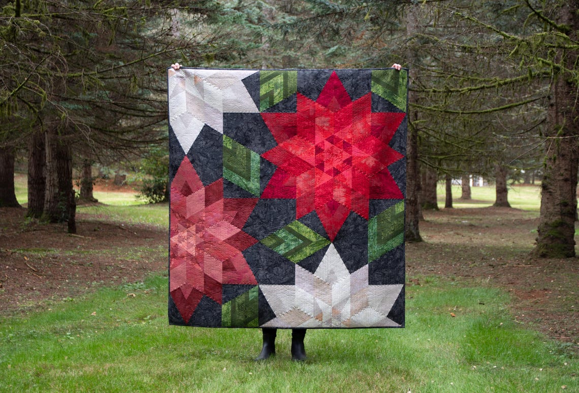 Crimson Christmas, Krista Moser Modern Quilt Patterns, Use Large 60 ...