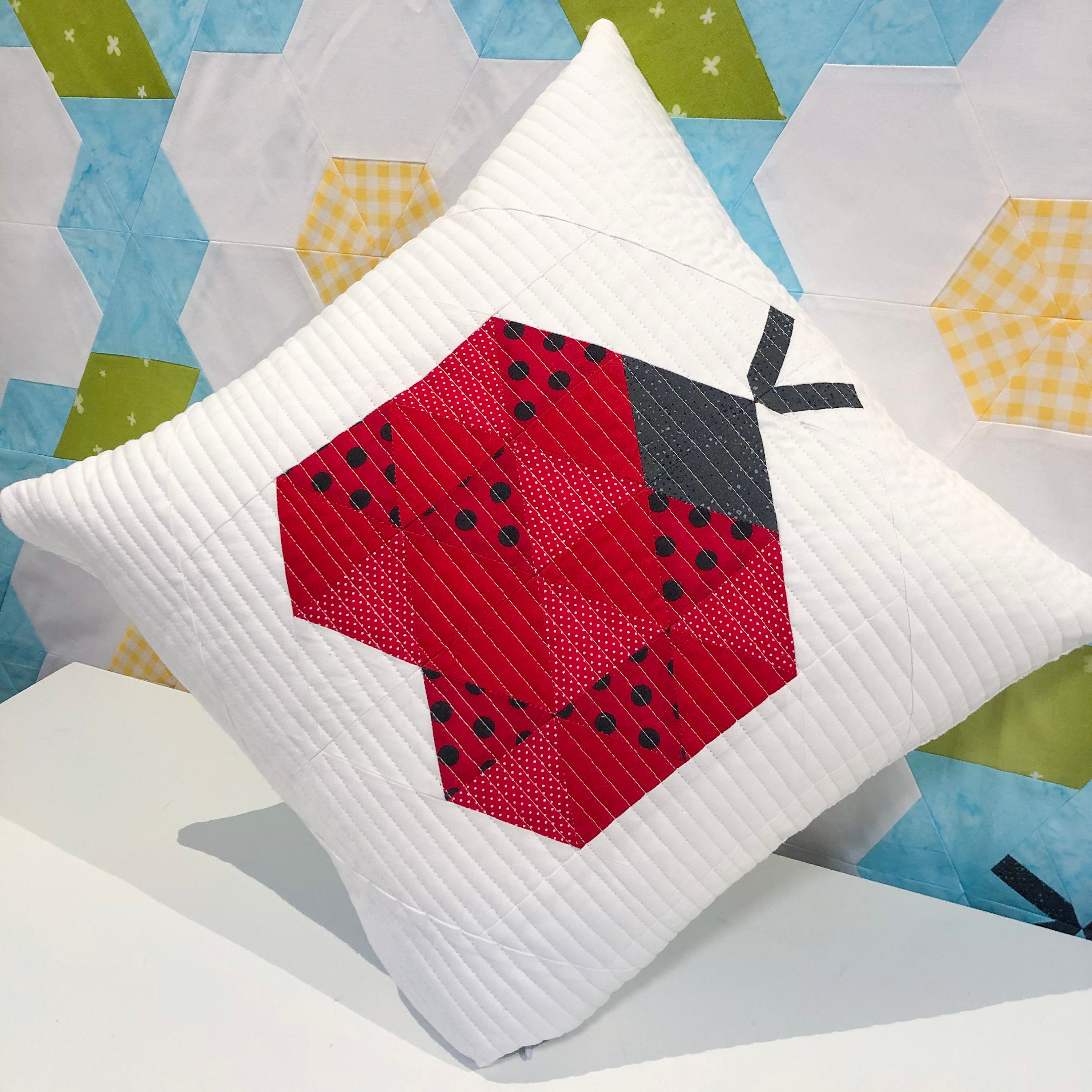 Ladybug Block, Krista Moser Patterns, Blossoms, Uses 60 Degree Diamond ...