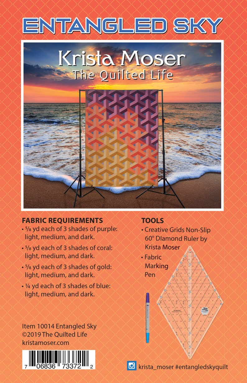 Entangled Sky Krista Moser Patterns Escher Quilt Pattern 3D - Etsy Entangled Sky Krista Moser Patterns Escher Quilt Pattern 3D - Etsy