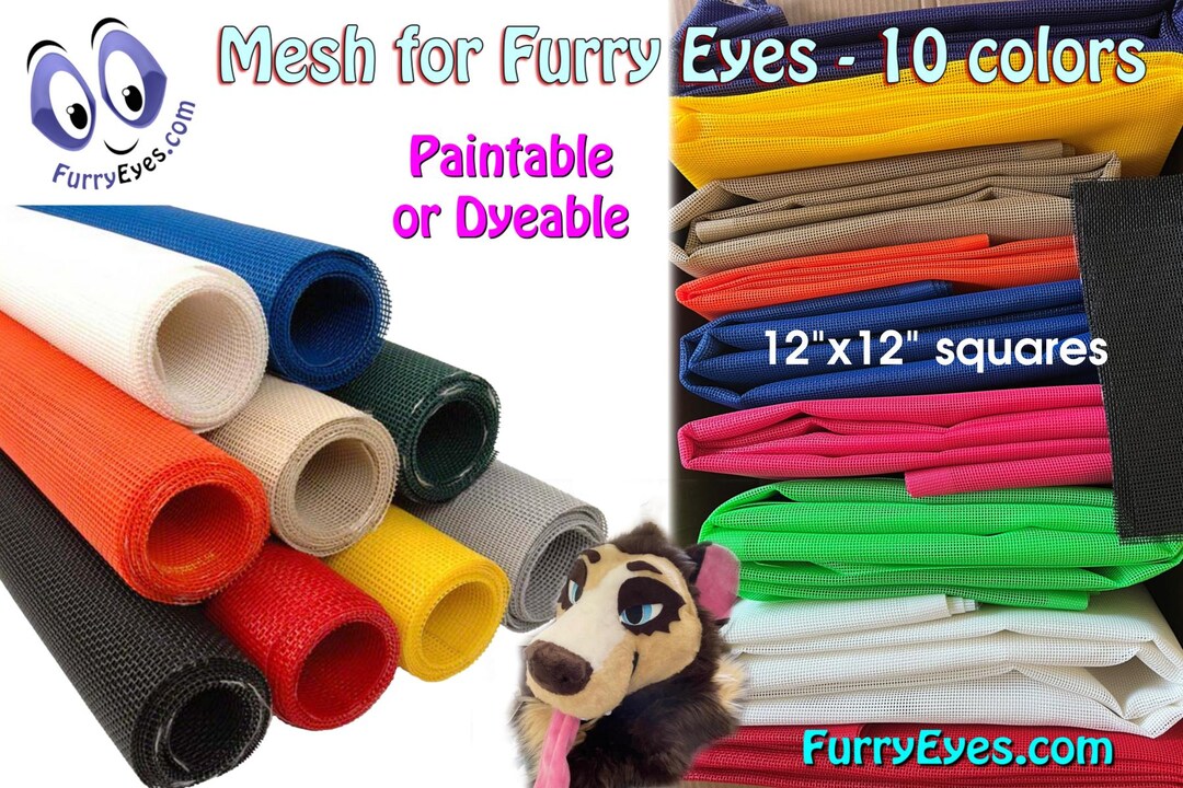 Colored Mesh for Furry Eyes 12 Inch by 12 Inch Squares Cosplay ...