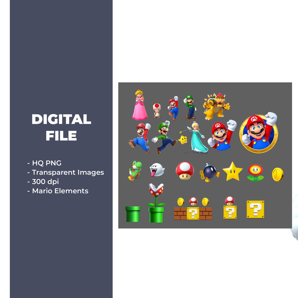 Super Mario PNG Bundle, Super Mario Bundle, Super Mario Transparent PNG ...