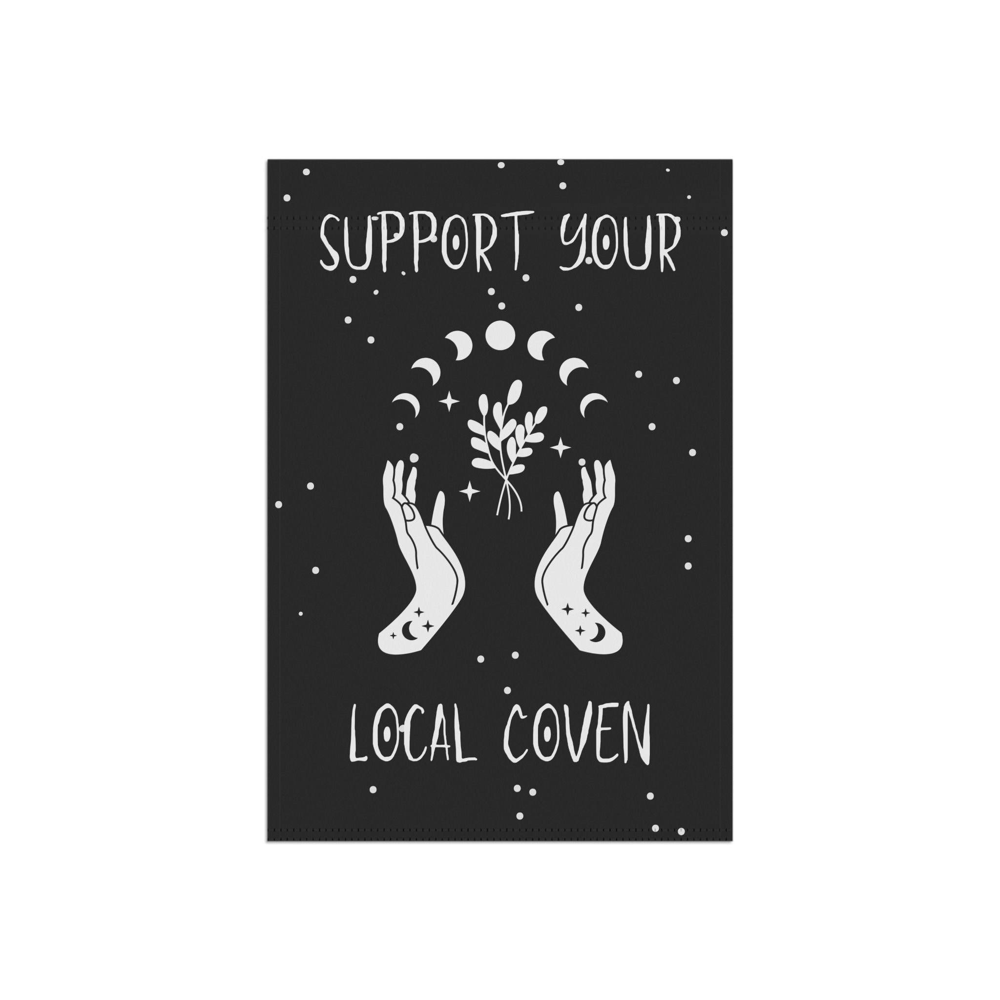 Support Your Local Coven Halloween Witch Garden Flag sold by Mots Mots ...