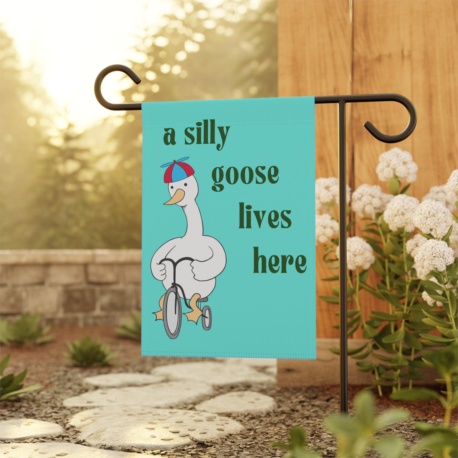 A Silly Goose Lives Here Garden Yard Flag - Etsy