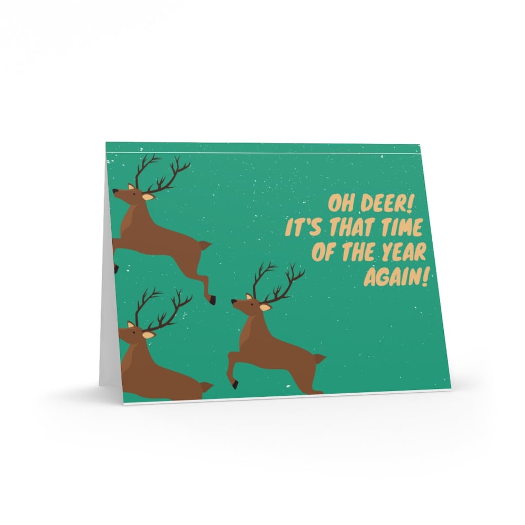 Oh Deer! Christmas Holiday Greeting Cards (available in 8, 16, and 24 ...