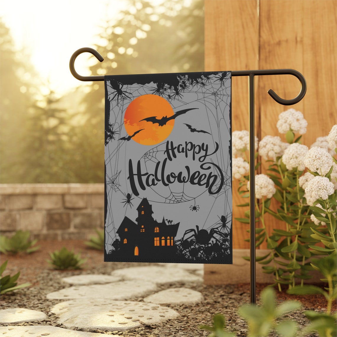 Haunted House Halloween Garden Yard Flag - Etsy