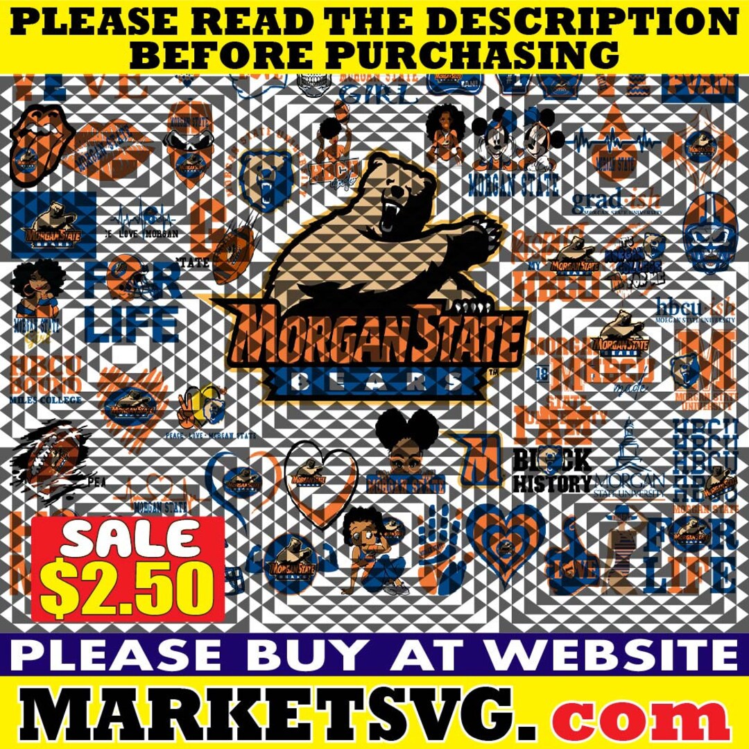 Morgan State Svg, HBCU Svg Collections, HBCU Svg, Football Svg, Cricut ...