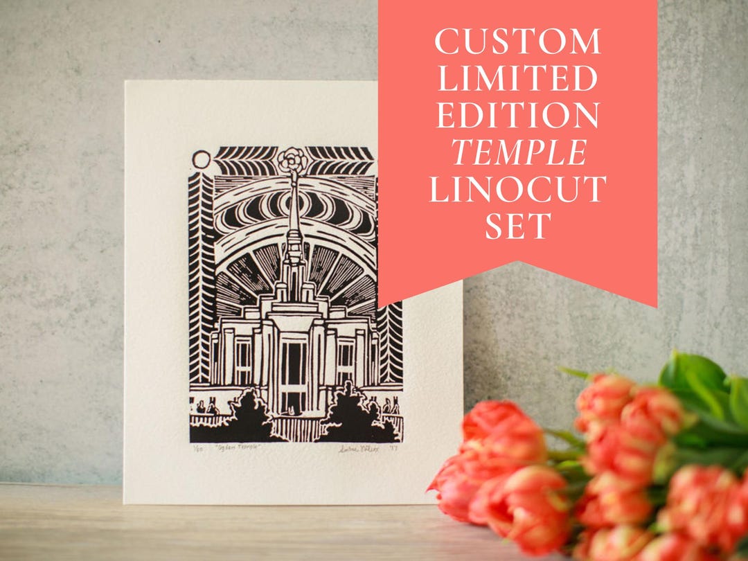 Temple Linocut Set, Custom, Limited Edition - Etsy
