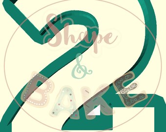 Number 1 Cookie Cutter With Vertical Script Writing on the Side - Etsy