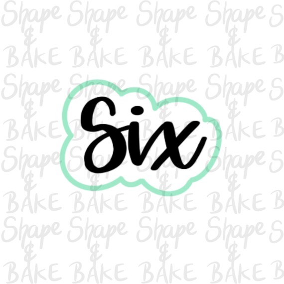 Number Six Word Cookie Cutter | Etsy