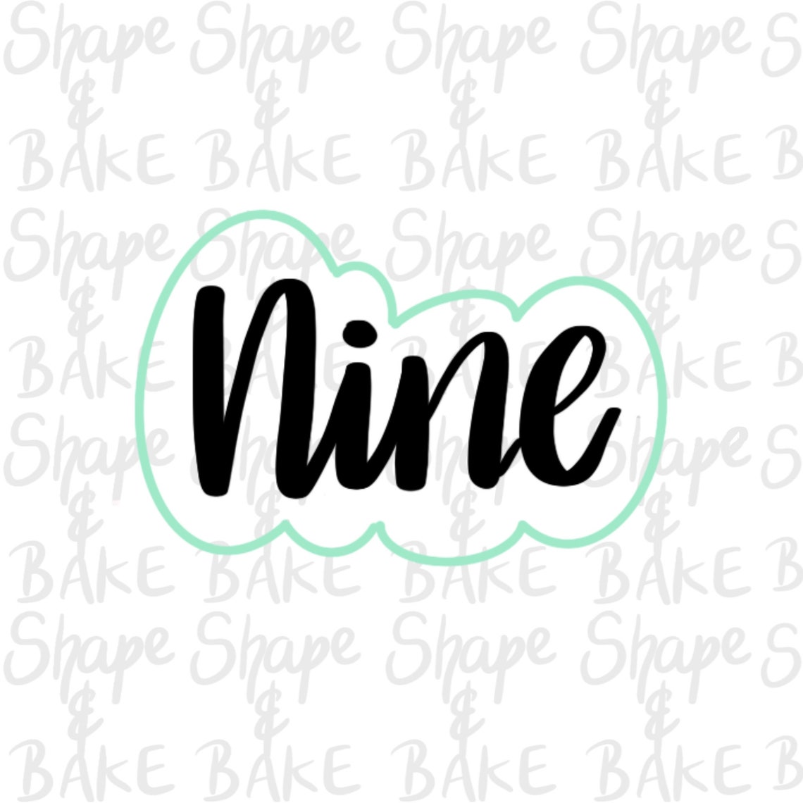 Number Nine Word Cookie Cutter - Etsy