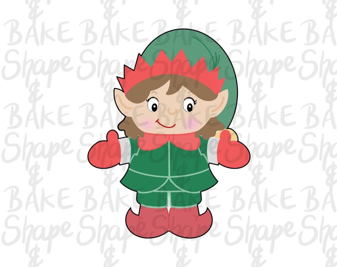 Build-an-elf / Girl Elf Cookie Cutters Set of 3 Christmas Cookie Cutter ...