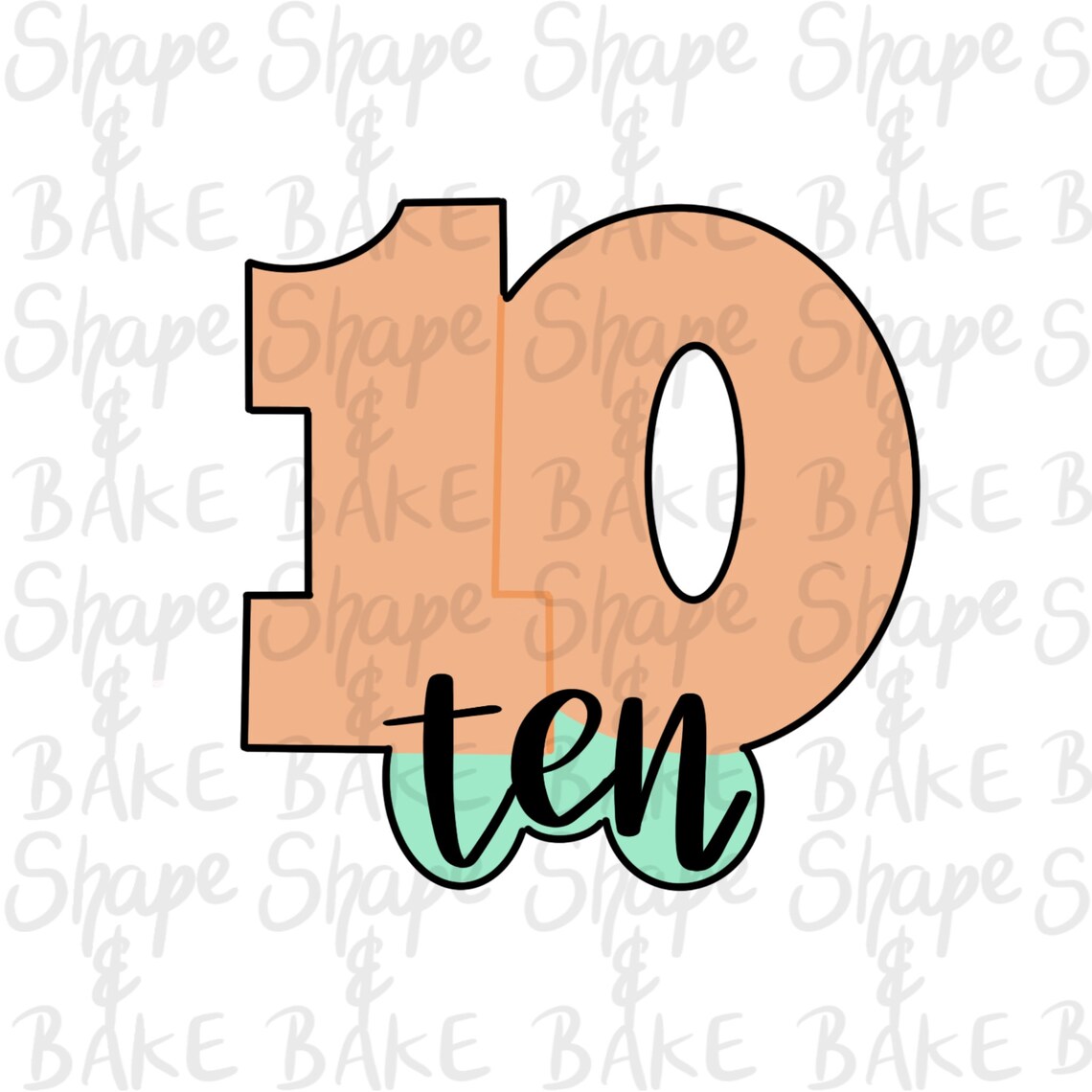 Number Ten With Wording Cookie Cutter - Etsy