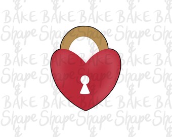 Heart Lock and Key Cookie Cutter Set Valentine's Day - Etsy