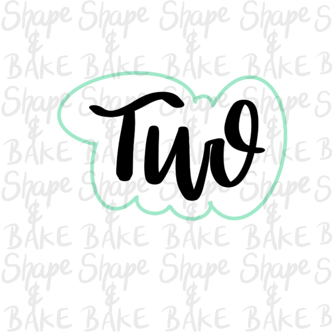 Number Two Word Cookie Cutter (outline Only) - Etsy