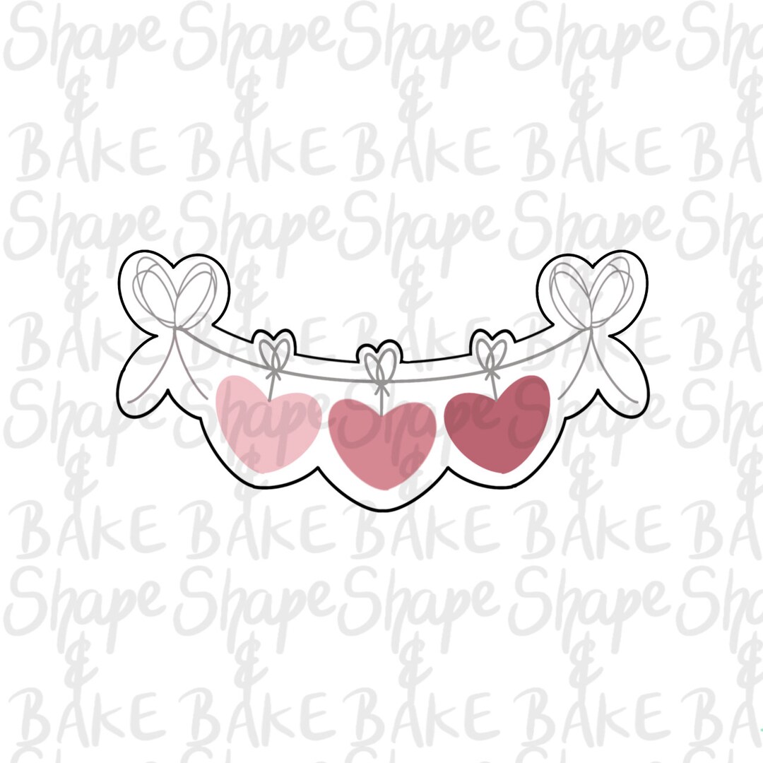 Heart Banner Cookie Cutter - Etsy