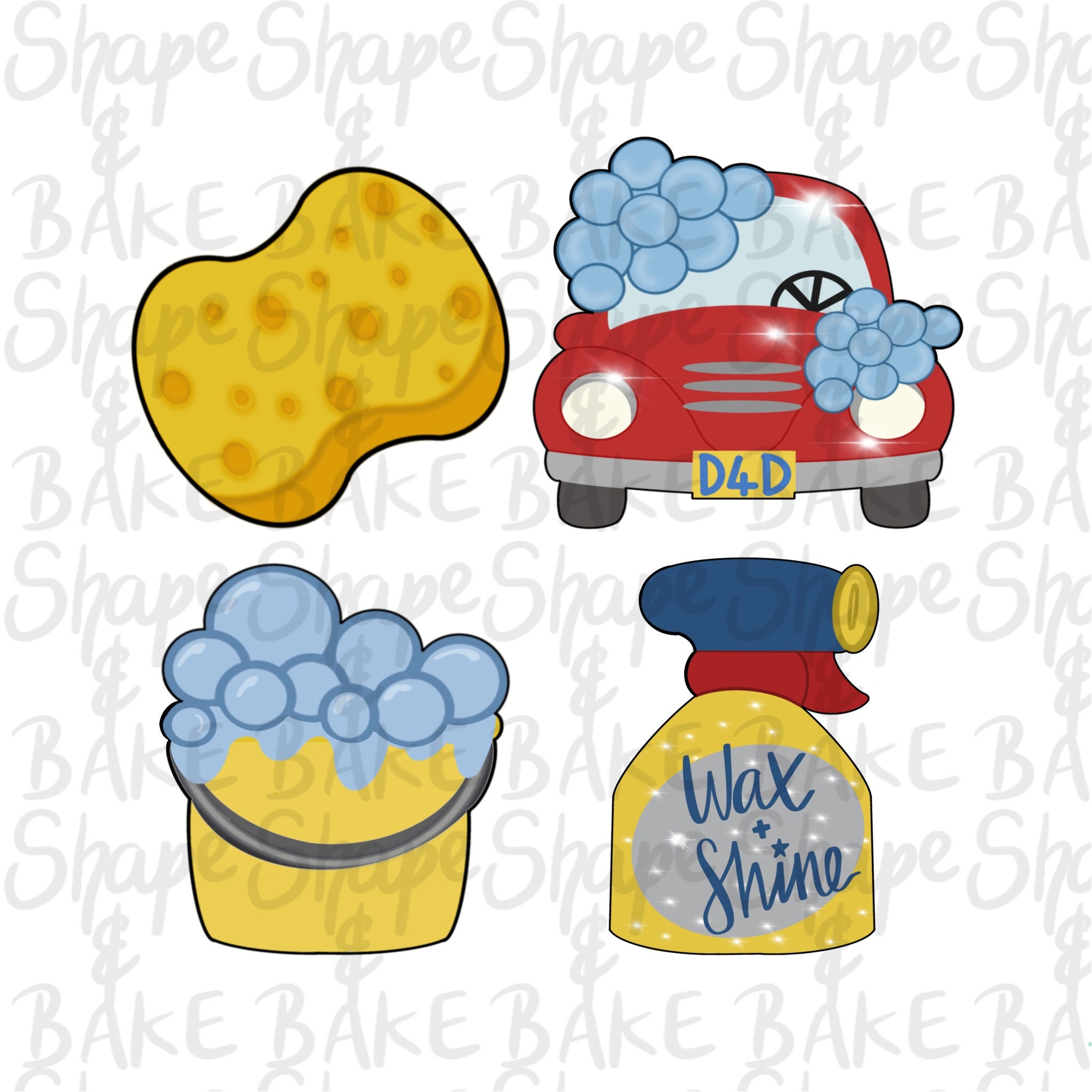 Car Wash Set Cookie Cutters (4 Cutters) - Etsy