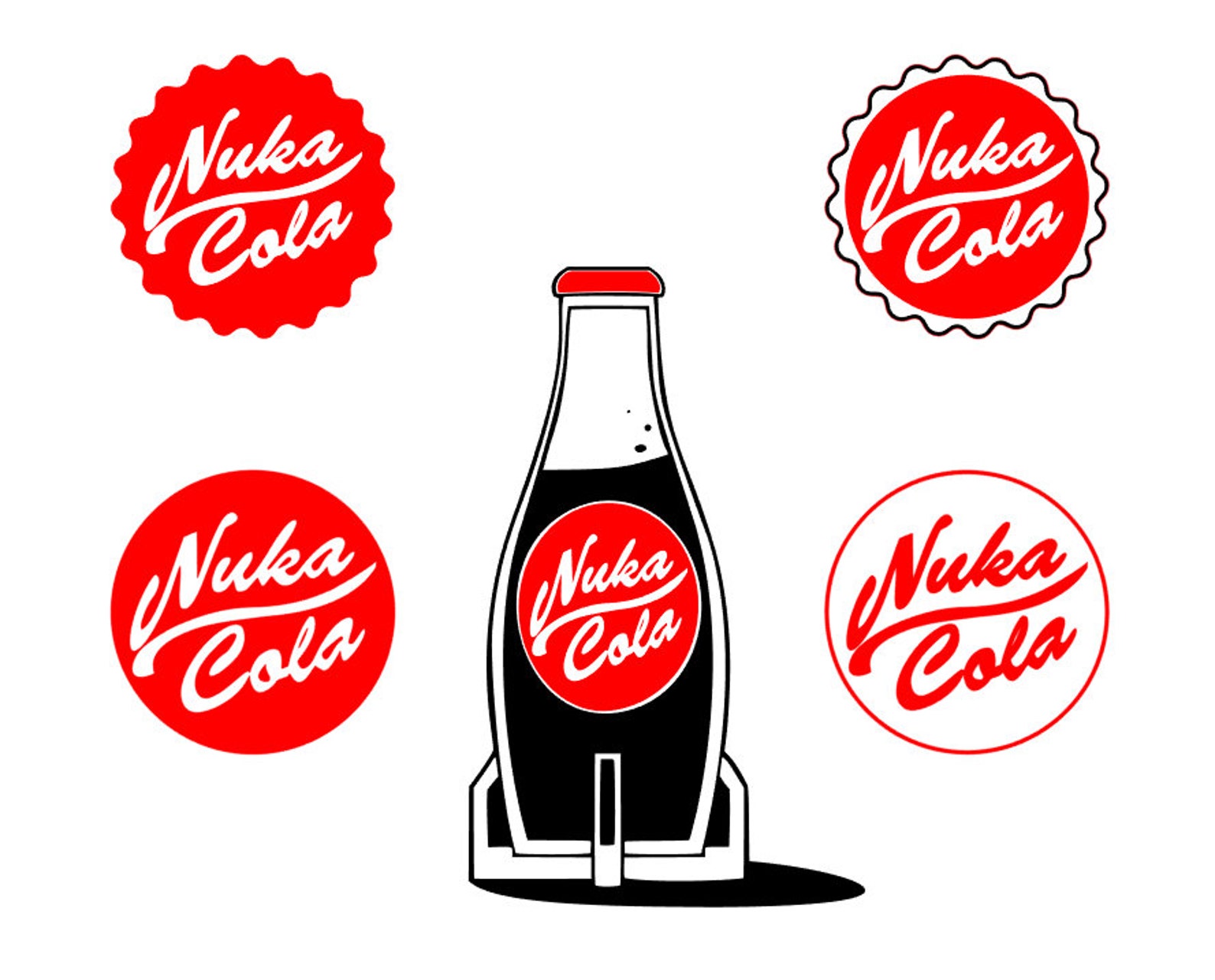 Nuka Cola Fallout themed logo & silhouette vector svg cut | Etsy